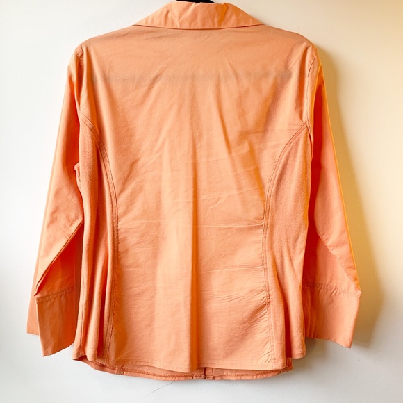 Zac & Rachel | Tops | Zac Rachel Peach Fitted Button Down Shirt | Poshmark
